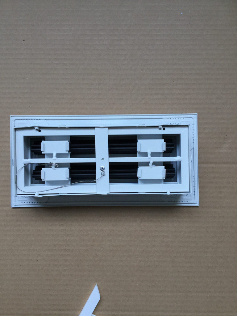 White Air Conditioner 2 Slot Linear Removable Core Bar Grille Outlet V ...