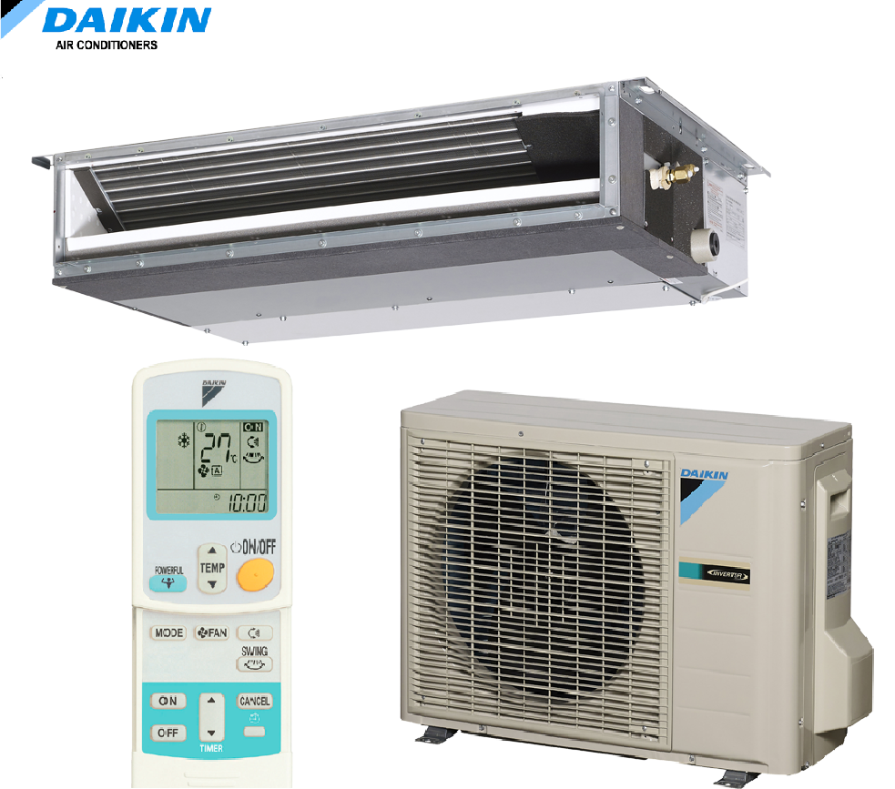 Daikin Bulkhead FDXS25 2.4kW Standard 1 Phase Ducted Air Conditioner S ...